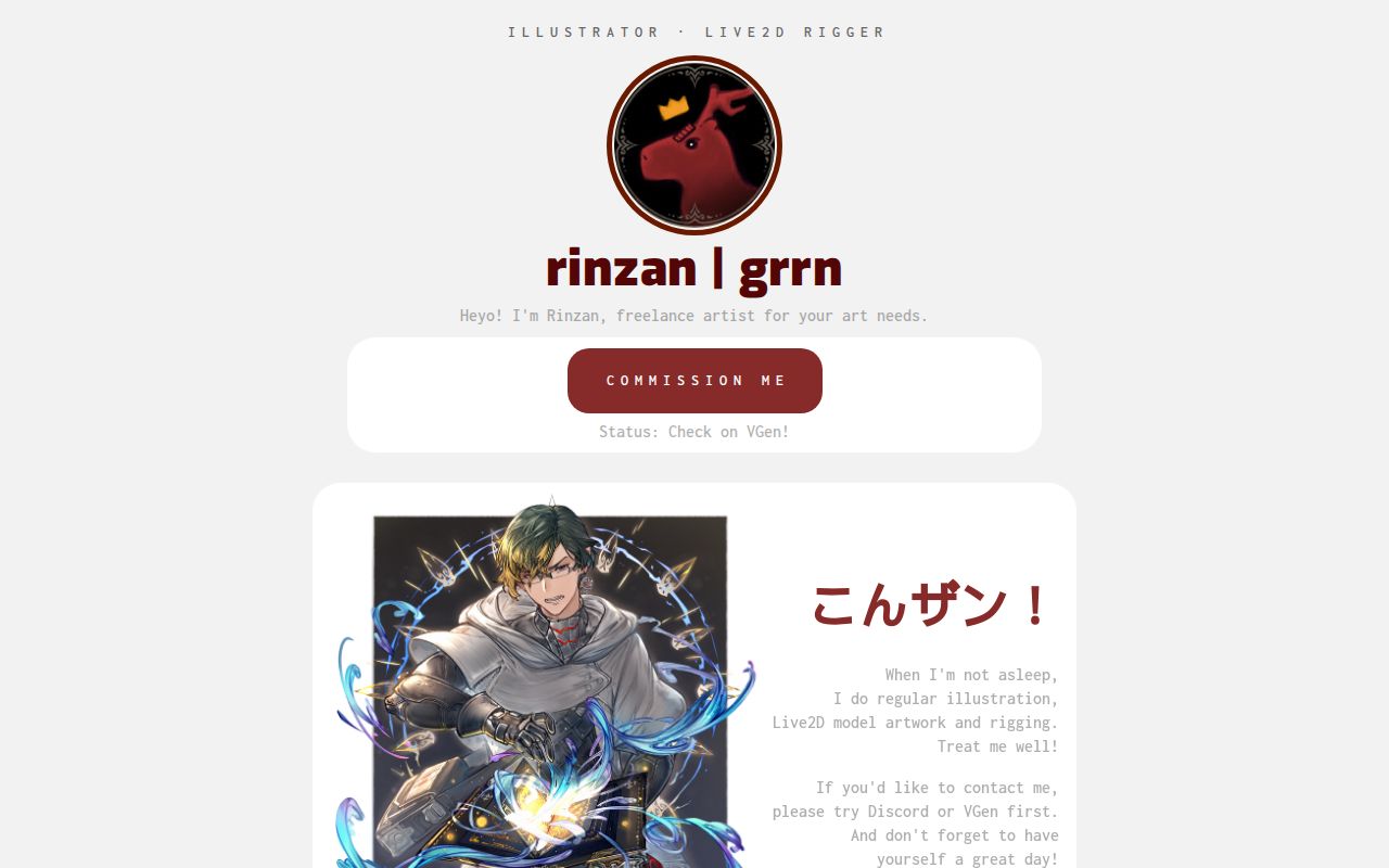 Rinzan | Live2D Art and Rigging